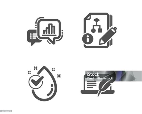 그래프 차트 워터 드롭 및 알고리즘 아이콘 저작권 노트북 기호입니다 성장 보고서 깨끗 한 아쿠아 프로젝트 벡터 결정체에 대한 스톡 벡터 아트 및 기타 이미지 Istock