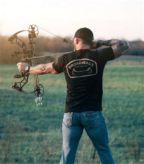 Broadheads Over Bullets Tee Bow Hunting Tshirt Bow Crew Apparel