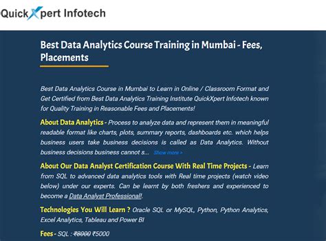 14 Best Data Analytics Courses In Mumbai 2023