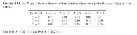 Solved Exercise 451 Let X And Y Be Two Discrete Random