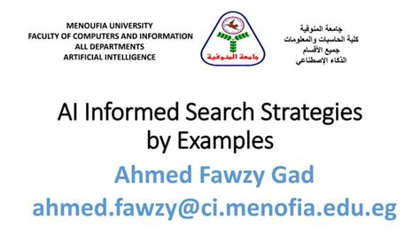 Ai Informed Search Strategies By Examples Pdf