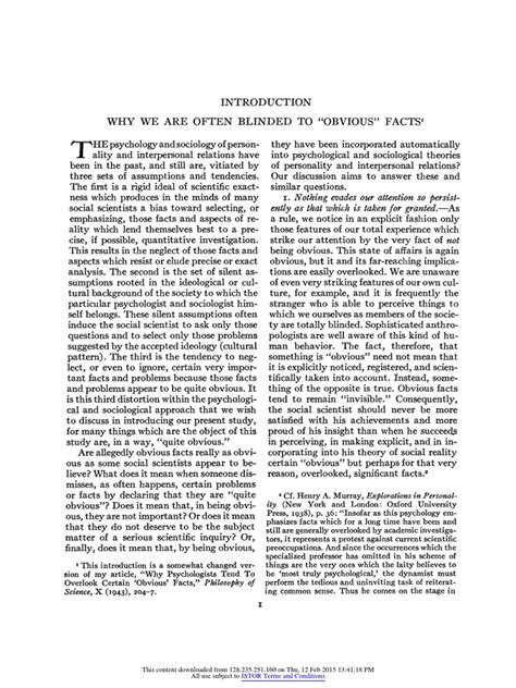 Misunderstandings In Human Relations Icheisser Pdf Psychology Experience