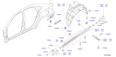 Nissan Pulsar Nx K Mud Guard Rr Mudguard Set Splash Guard Left