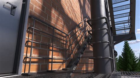 3d Modular Fire Escape Black Turbosquid 2273741