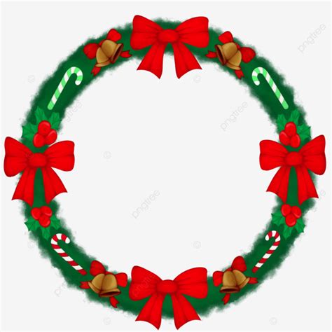 크리스마스 장식 화환 클립 아트 장식적인 크리스마스 반지 Png 일러스트 및 Psd 이미지 무료 다운로드 Pngtree
