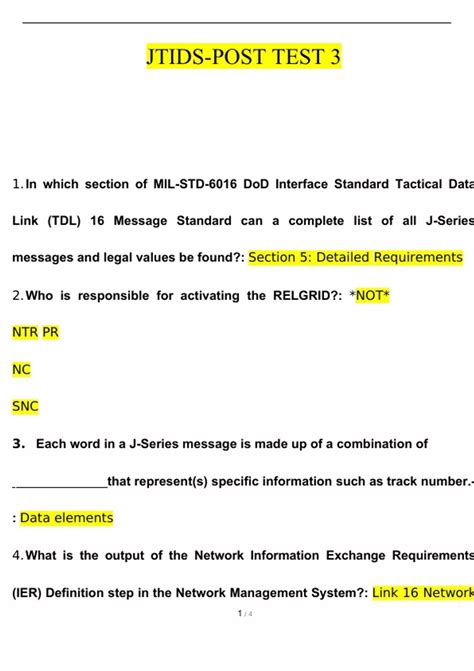 Jtids Post Test 3 Questions And Answers 2024 2025 Verified Answers Jtids 101 Stuvia Us