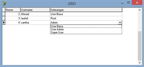 Tutorial Delphi Menambahkan Komponen Combobox Didalam Dbgrid Delphi