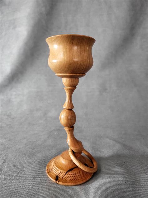Maple Off Center Goblet W Captive Ring Rwoodturningporn