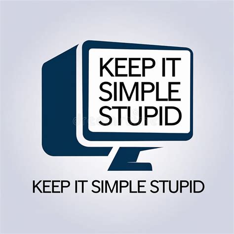 A Logo With A Computer And The Text Keep It Simple Stupid Stock