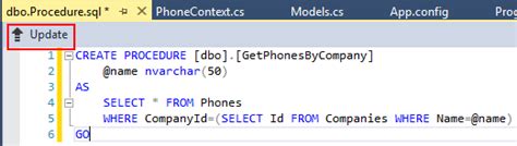 Хранимые процедуры Entity Framework 6