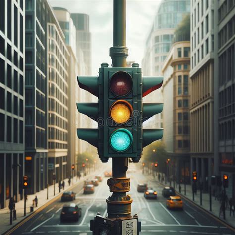 Green Light At Traffic Light In The City Stock Illustration Illustration Of City Blurred