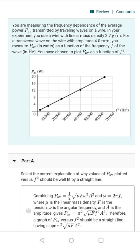 Solved 1 Review Constants You Are Measuring The Frequency