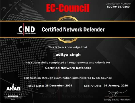 Aditya Singh On Linkedin Cybersecurity Cnd Eccouncil Networkdefense Digitalknight