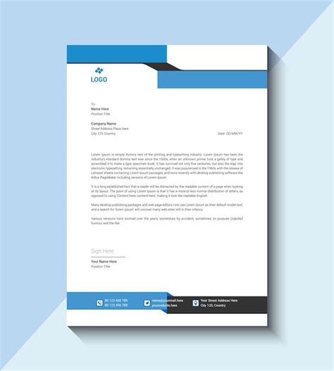 기업 편지 표지 디자인 템플릿 프리미엄 벡터