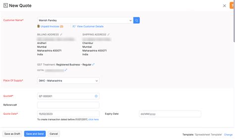 Quotes Help Zoho Books
