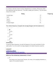 Sophia Statistics Unit Milestone Docx In A Survey To Rate The Customer Service Department