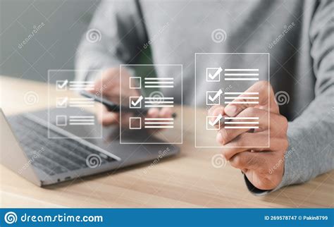 Questionnaire With Checkboxes Stock Image Image Of Evaluate Poll