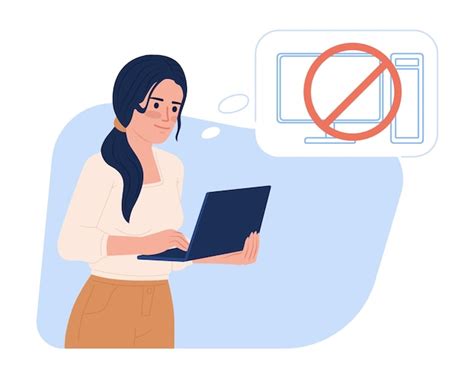 Premium Vector Using Laptop To Reduce Power Consumption 2d Vector Isolated Spot Illustration