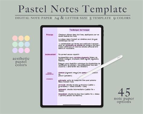Digital Note Taking Template Digital Paper Template 40 Off