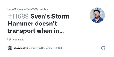 Svens Storm Hammer Doesnt Transport When In Aghanims · Issue 11689