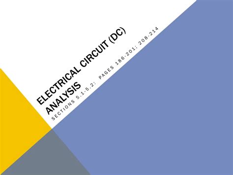 PPT Comprehensive Guide To DC Circuit Analysis PowerPoint Presentation ID