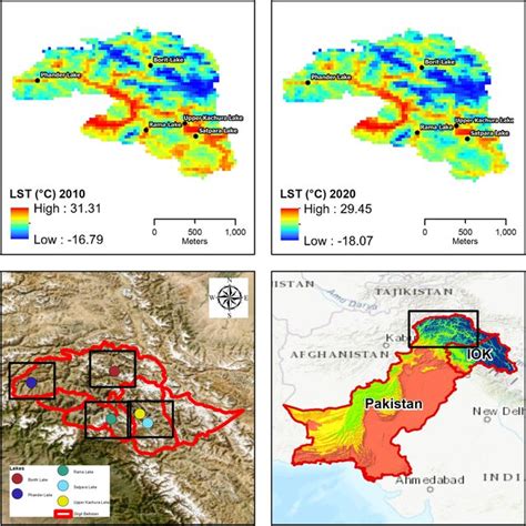 Land Surface Temperature Lst In 2010 And 2020 Download Scientific
