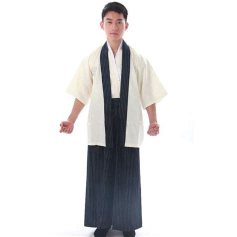 White Kimono Japanese Kimono Costume For Men Warrior Costume Samurai