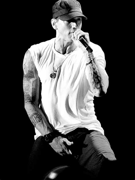 Vintage Eminem Poster Black And White Eminem Print American Rapper Wall Art Music Posters