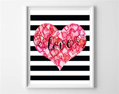 Love And Stripes Valentines Day Printables All Crafty Things