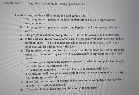 Solved Create The C Program Based On The Following Chegg Com