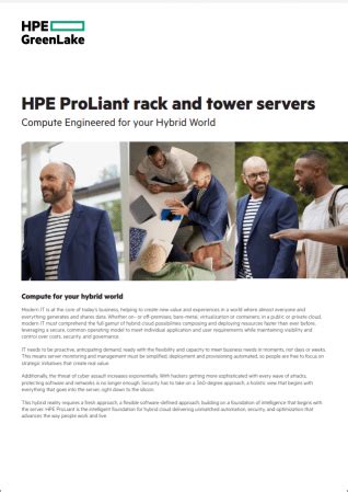 HPE ProLiant Rack And Tower Servers Compute Engineered For Your Hybrid World TechTonic Times