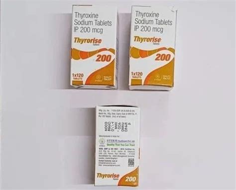 Thyrorise 200mg Tablets Thyoxine Sodium At Rs 260bottle Thyronorm