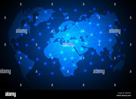 Global Network Connection Background Vector Illustration Eps File