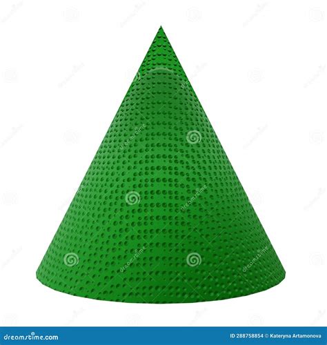 Green 3d Cone Chart With Some Infographic Elements Vector Illustration