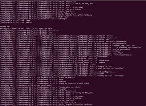 Error In Bundle Exec Rake Dbcreate · Issue 2292 · Openstreetmap
