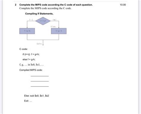 Solved Complete The MIPS Code According The C Code Chegg