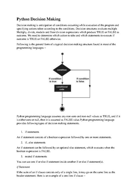 Python Decision Making Understanding If If Else And Nested
