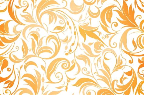 Elegant Orange Abstract Organic Patterns Backdrop Seamless Pattern Free Vector