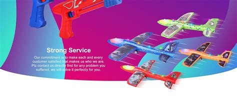 Fuwidvia 4 Pack Airplane Launcher Toys 2 Flight Modes Led