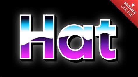 Hat Text Effect Generator