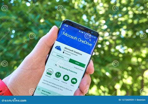 Microsoft Onedrive App Móvil En Samsung S8 Imagen De Archivo Editorial