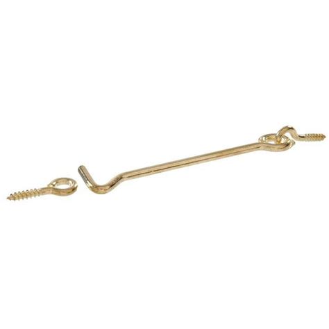 Carded Gate Hook And Eye Latches Solid And Brite Brass 25 In