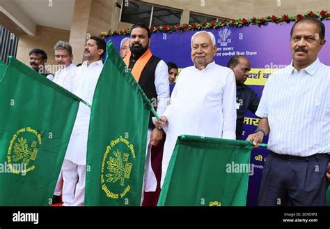 patna india september 20 bihar chief minister nitish kumar flagging off science exhibition