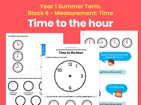 Y1 Summer Term Block 6 Measurement Time Time To The Hour Teaching Resources