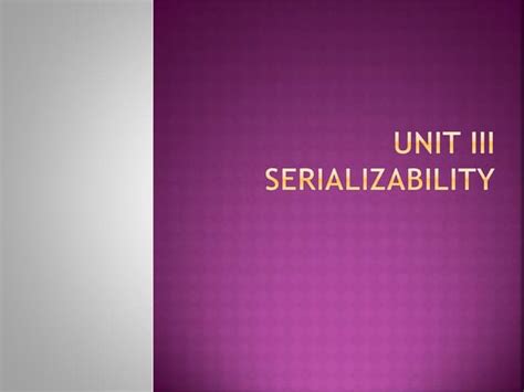 Serializability In Dbms Pptx