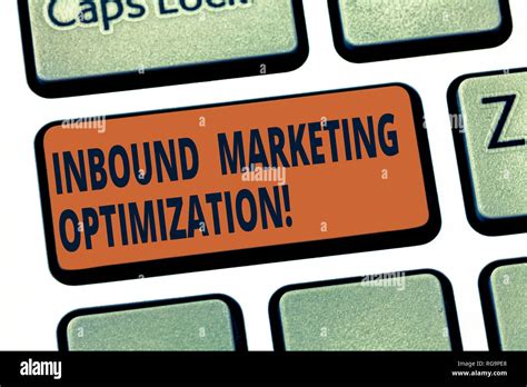 Handwriting Text Inbound Marketing Optimization Concept Meaning Process Of Drawing The