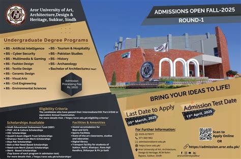 Prof Dr Engr Zahid Hussain Khand On Linkedin Admissions Open Fall 2025 Round 1 Lnkd