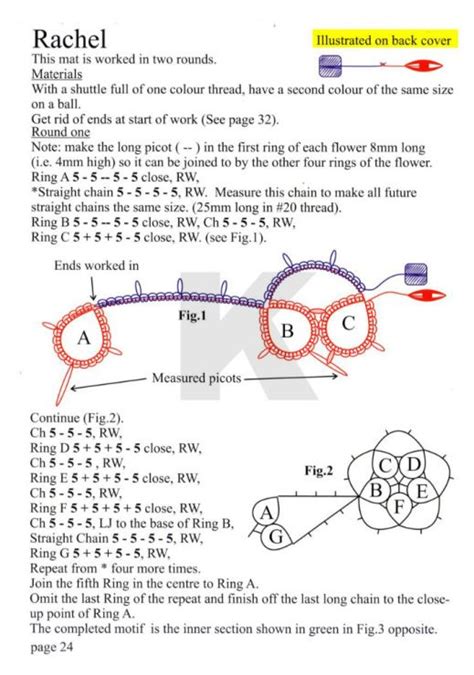 26 Tatting Basic Patterns By Rosemarie Peel Mula Occhi