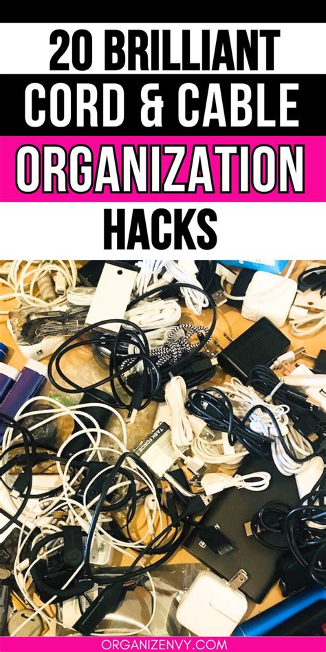 20 Simply Brilliant Cable And Cord Organization Ideas