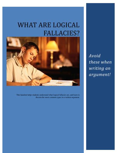 Logical Fallacies Handout Teaching Resources